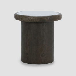 Shop Rimba Round End Table Ionia Marble Top | Al Huzaifa Furniture UAE